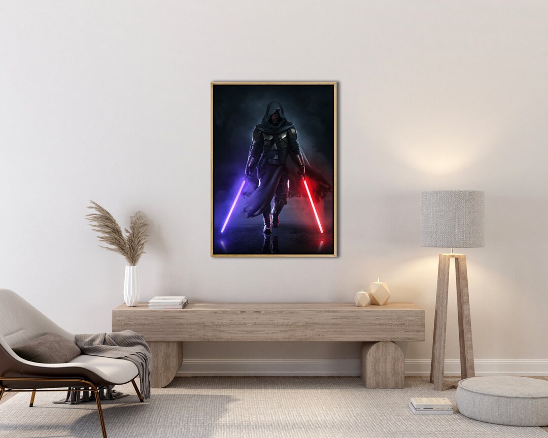 Darth Raven Lightsaber Poster,starwars Canvas Unique Design Wall Art ...