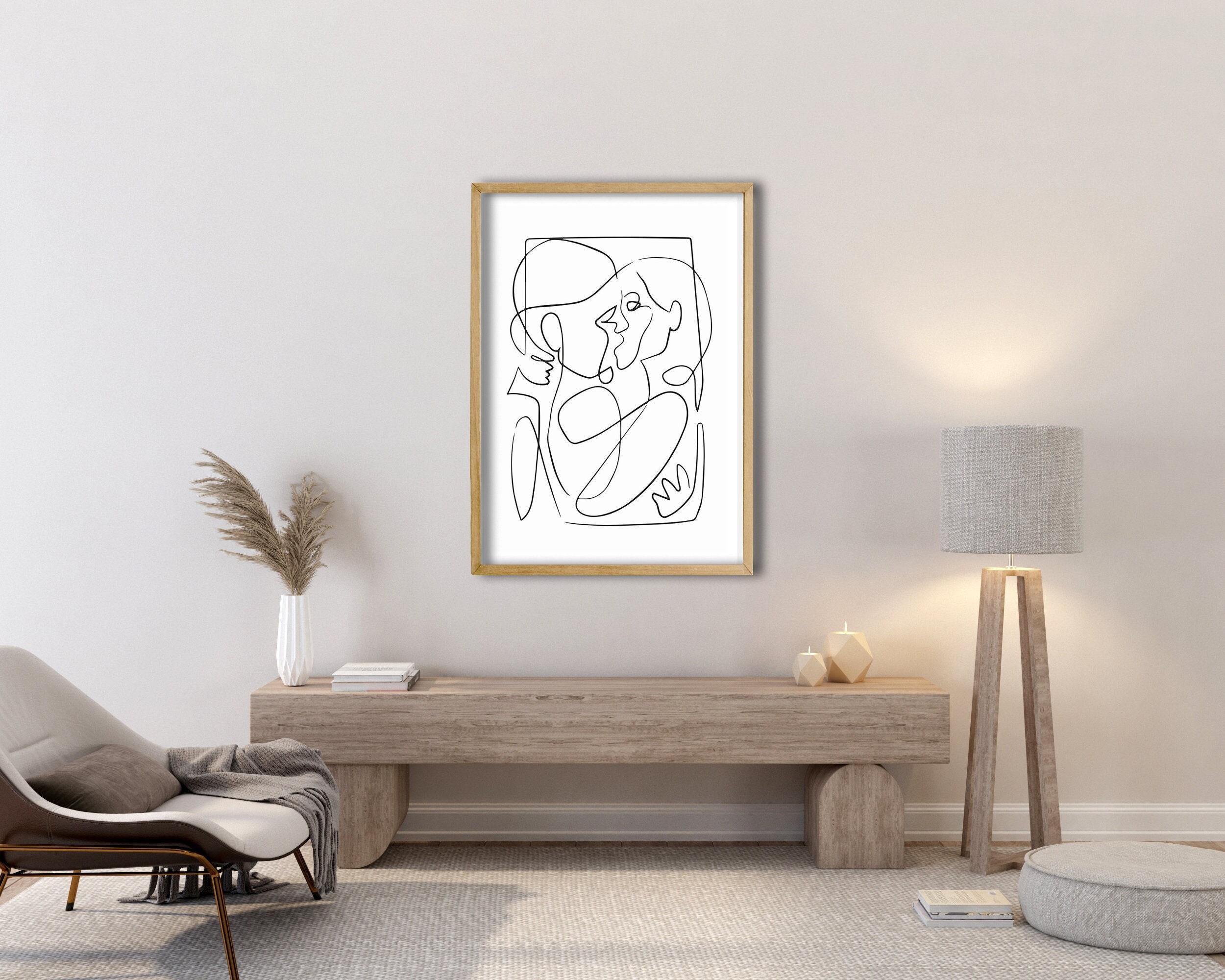 Picasso Line Drawing, Picasso the Love Print, Picasso Poster ...