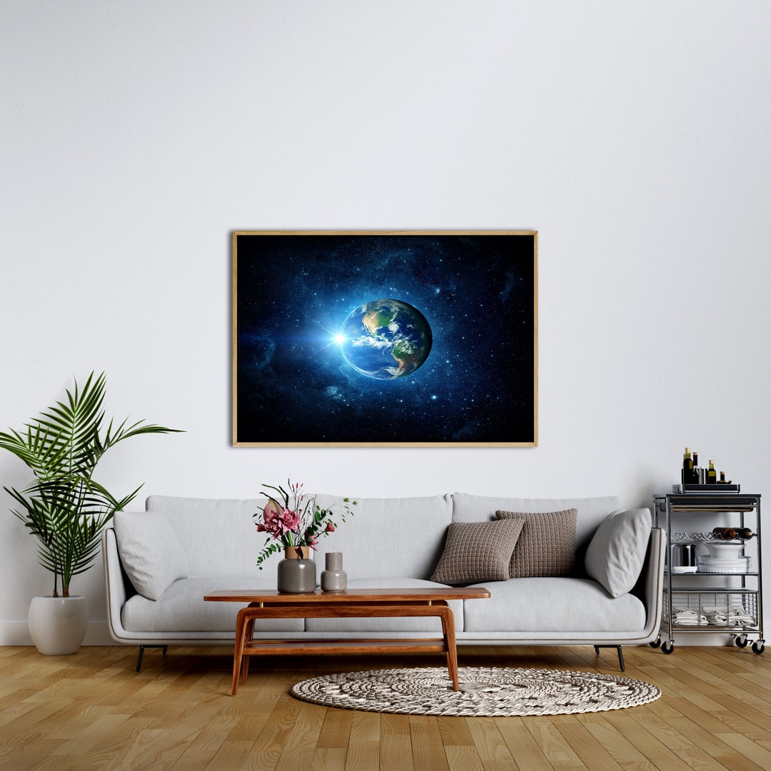 Planet Space Earth Art Nasa Canvas Print Wall Decor Art. Comes Ready to ...