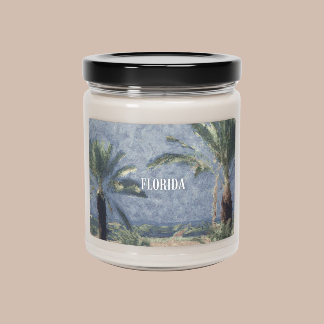 Florida State Scented 100% Soy Candles, 9oz I Housewarming Gift I ...