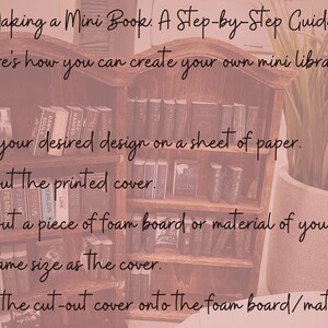 Mini Book Cover Template - Etsy