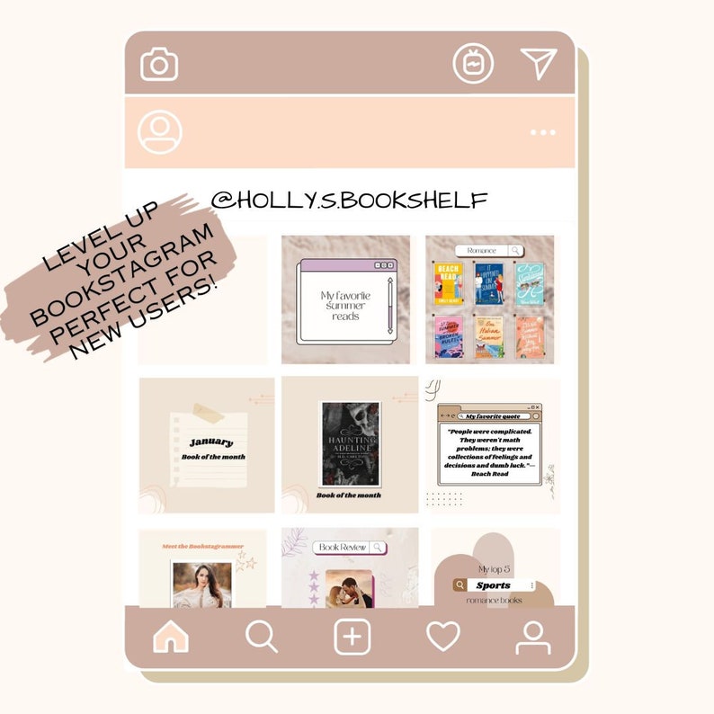 Bookstagram Post Template Bundle Book Review Highlight Cover Editable ...