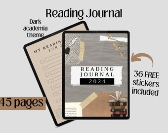 Reading Journal Book Review Template Reading Tracker Digital Reading ...