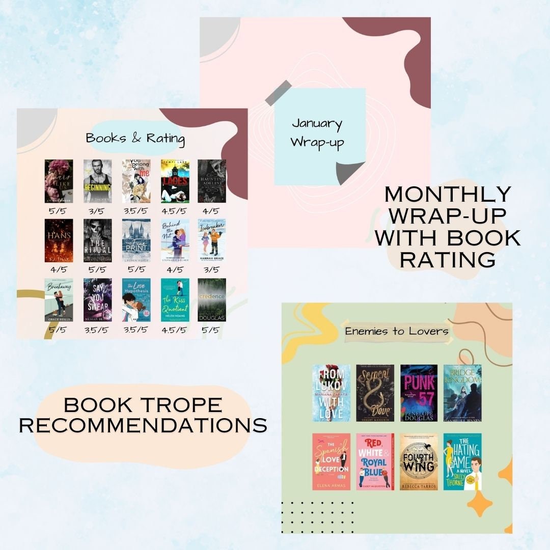 Aesthetic Instagram Template Bundle for Bookstagram Instagram Post ...