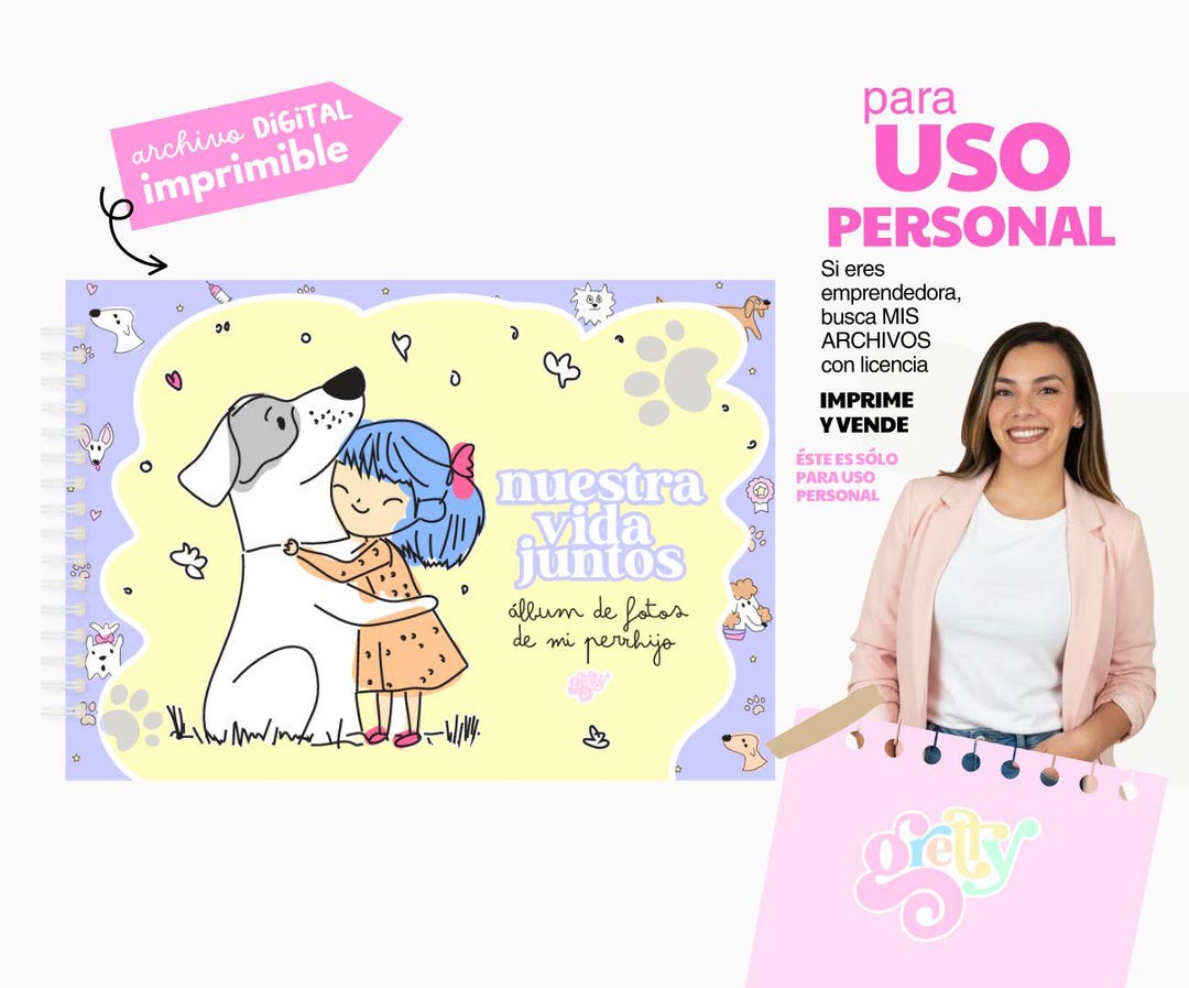 Mamá perruna Álbum de recuerdos Perro, Libro digital imprimible PDF ...