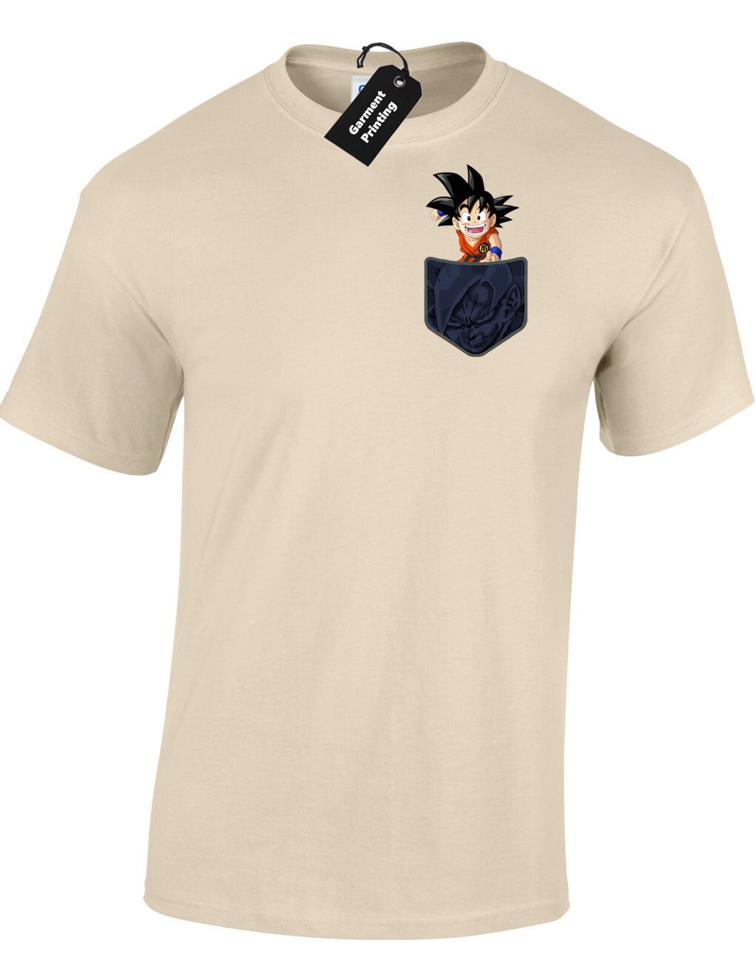 Goten Pocket Goku Mens T-shirt Super Dragon Saiyan Ball Gokou Vegeta ...