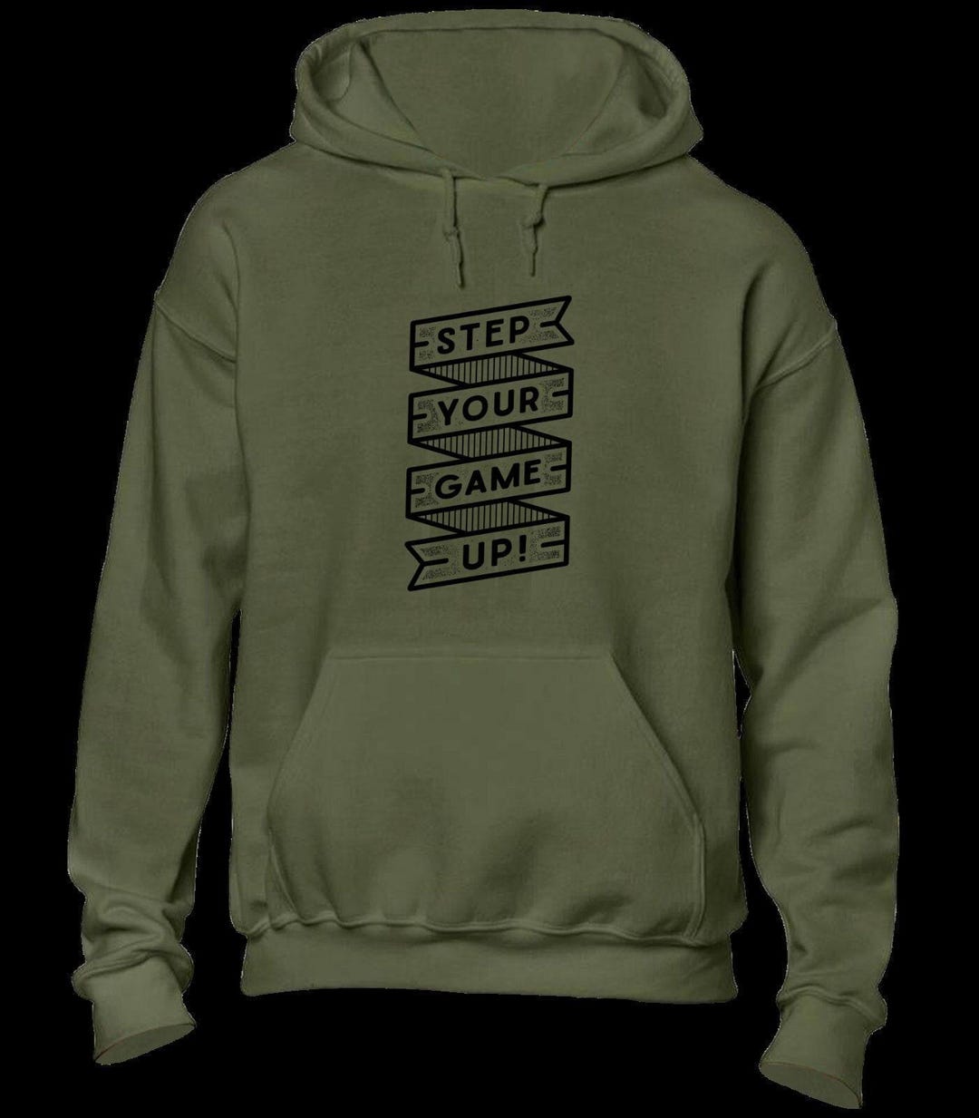 Step Your Game up Hoody Hoodie Cool Printed Slogan Quote Design Top New ...