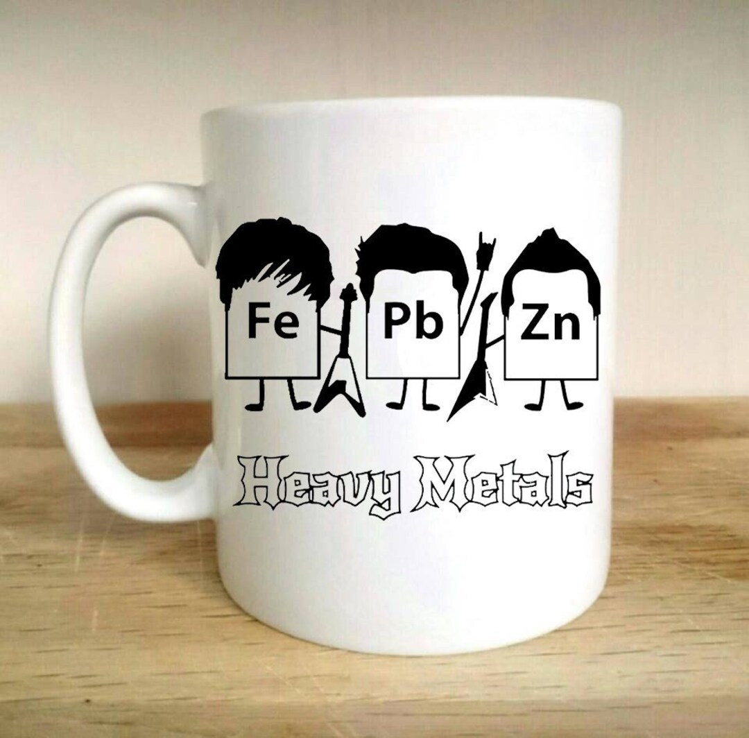 Heavy Metals Rock Music Periodic Geek Guitar Band Festival Novelty Gift ...