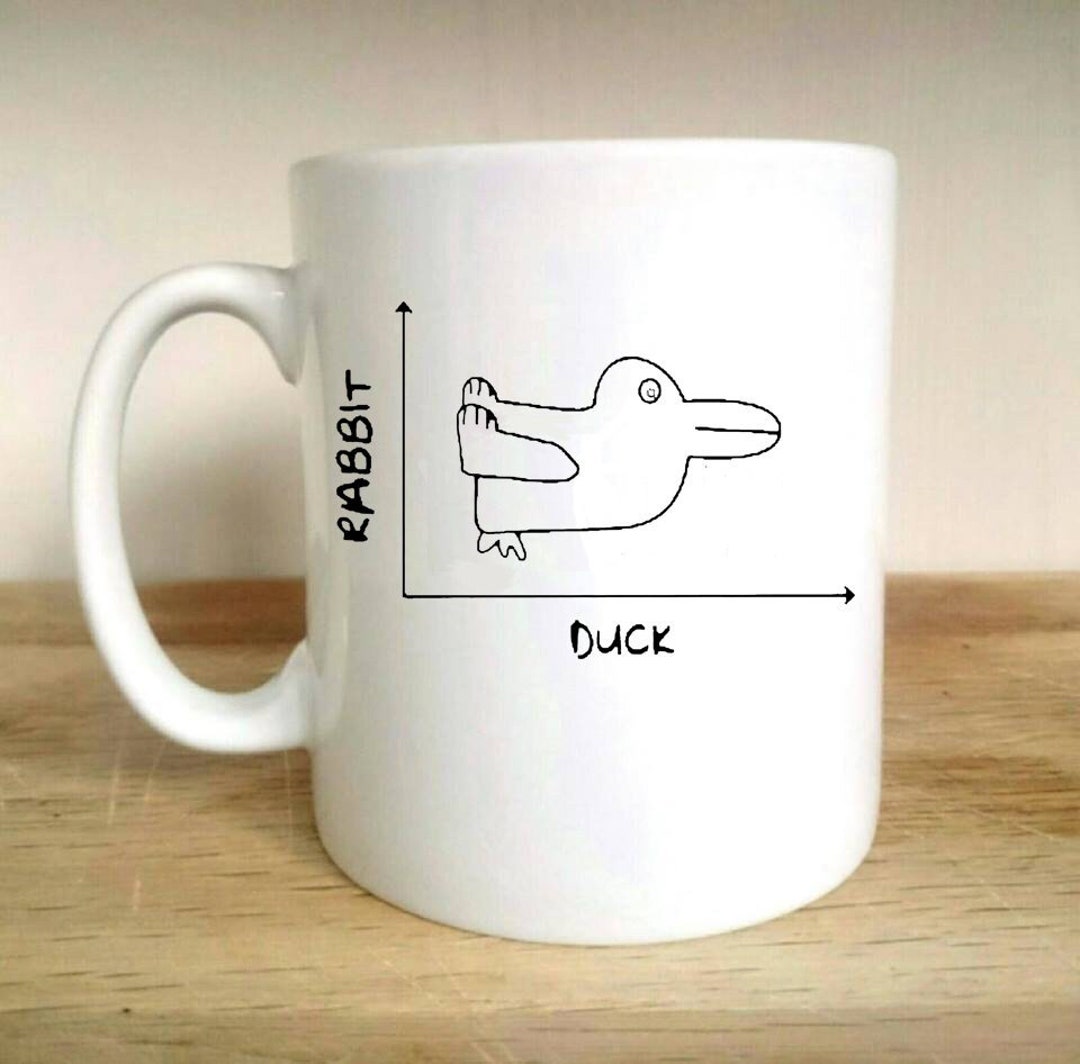 Rabbit Duck Graph Optical Illusion Cup Mug Gift Present Hipster Novelty ...
