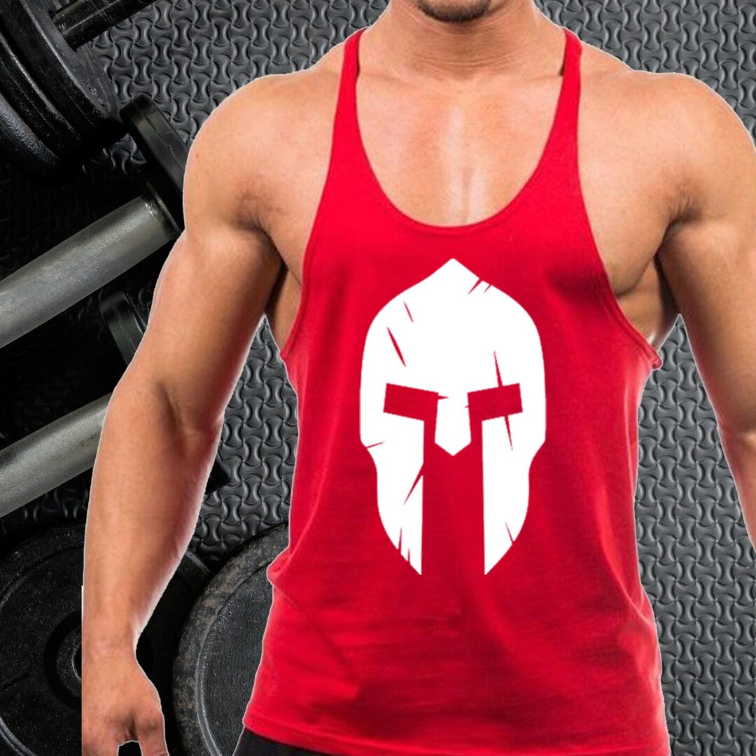 Spartan Helmet d-2 Gym Vest Weightlifting Training Top Gladiator Vest ...