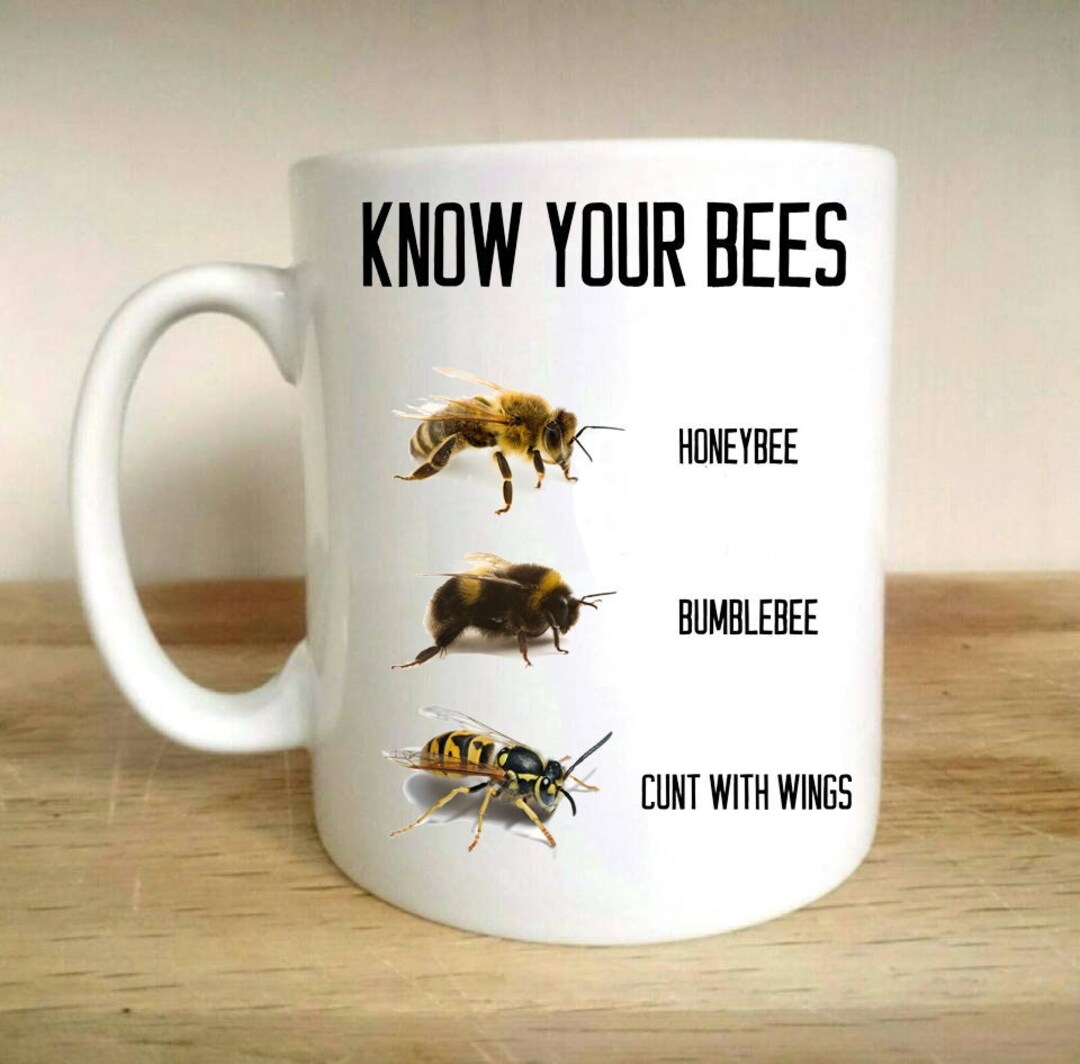 Know Your Bees Mug Funny Rude Design Joke Gift Present Idea Cup Funny ...
