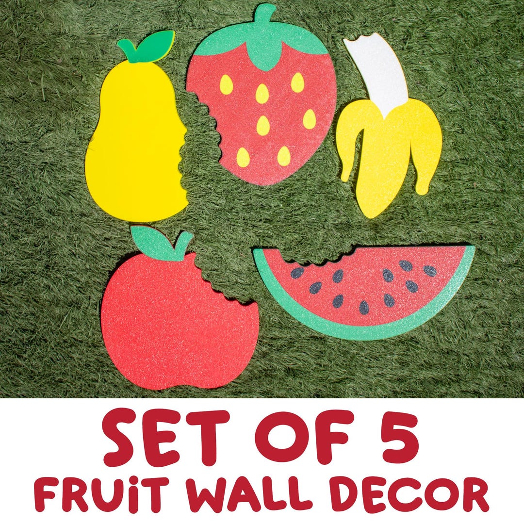 Fruit Wall Decoration SET OF 5, Food Kitchen Home Decor, Retro Fake ...