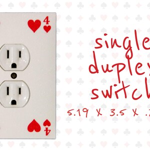 Card Light Switch Cover, Single Plate Poker Game Room Decoration, Deck ...