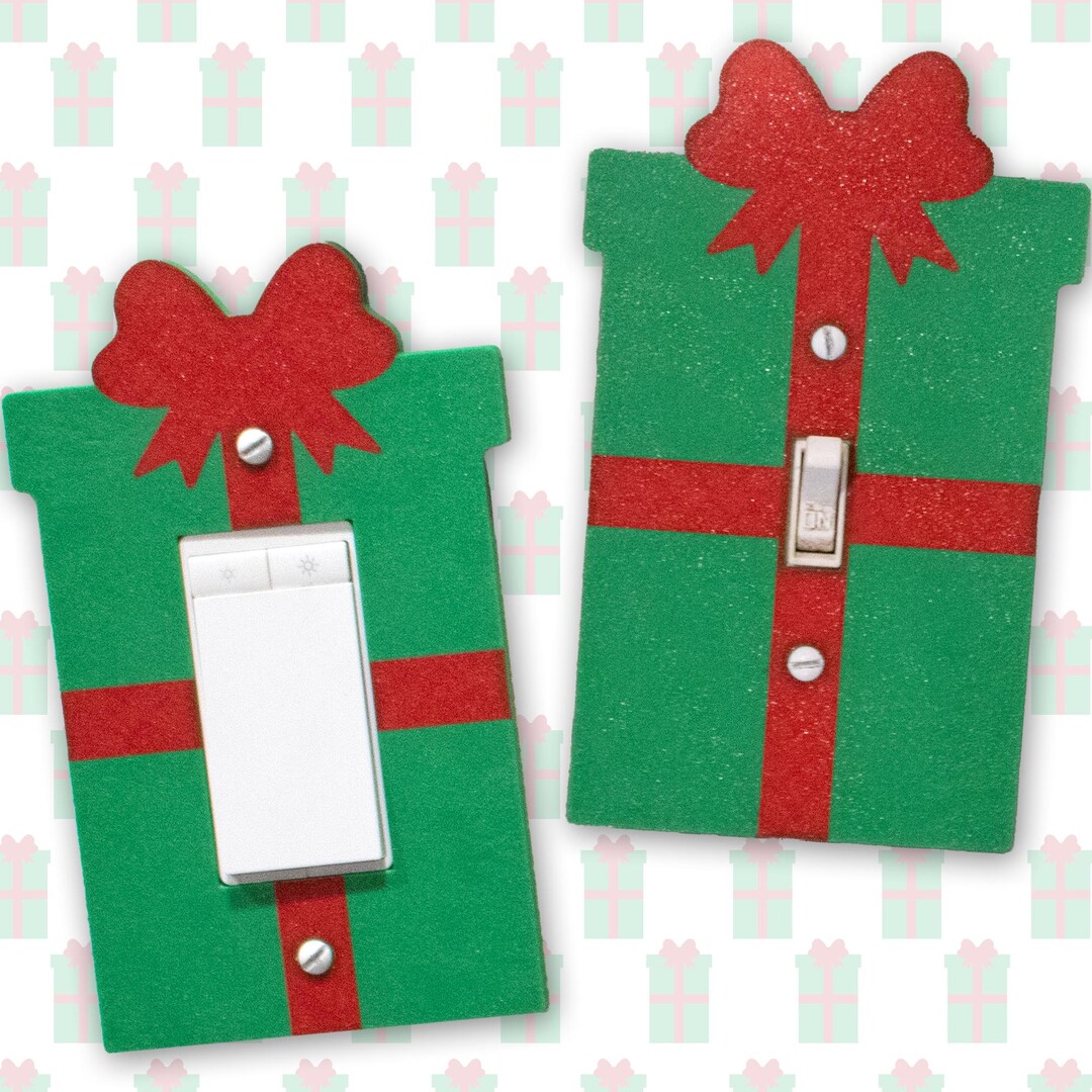 Christmas Present Light Switch Cover, Festive Single Plate, Simple ...