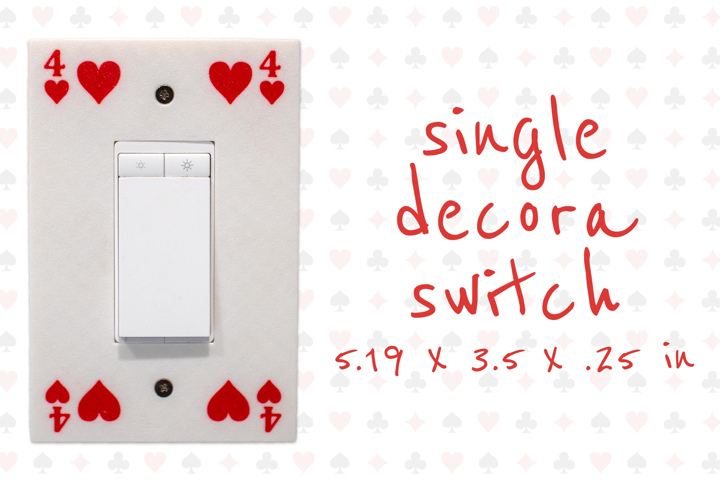 Card Light Switch Cover, Single Plate Poker Game Room Decoration, Deck ...
