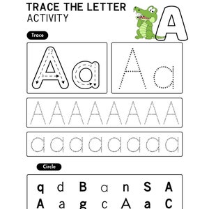 Traceable Digital Alphabet A-Z for Kids | Printable Handwriting ...