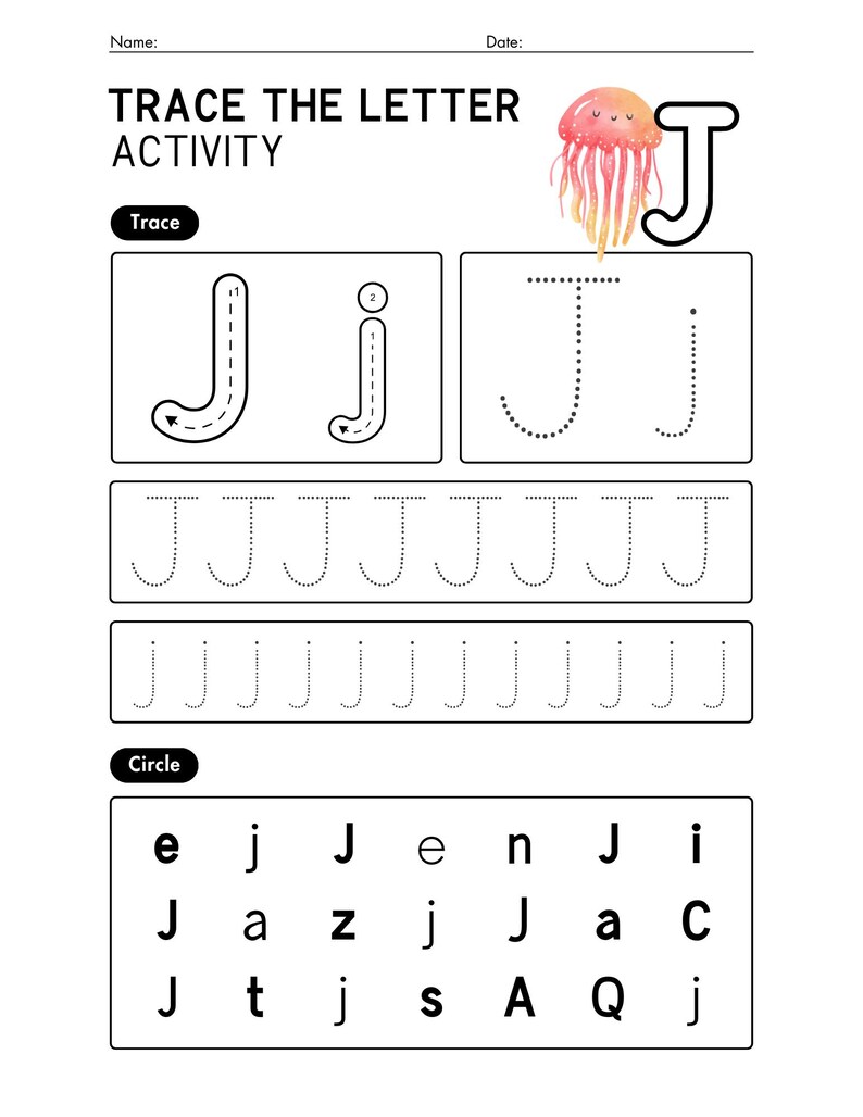 Traceable Digital Alphabet A-Z for Kids | Printable Handwriting ...