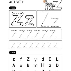 Traceable Digital Alphabet A-Z for Kids | Printable Handwriting ...