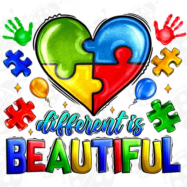 Different is Beautiful Autism Png - Etsy