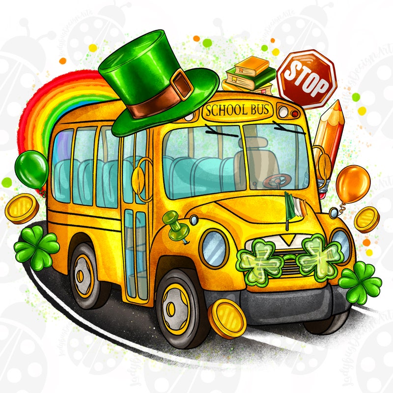 Saint Patricks Day Bus - Etsy