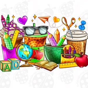 Art Teacher Coffee Cups Png Sublimation Design, Coffee Cups Png Design ...