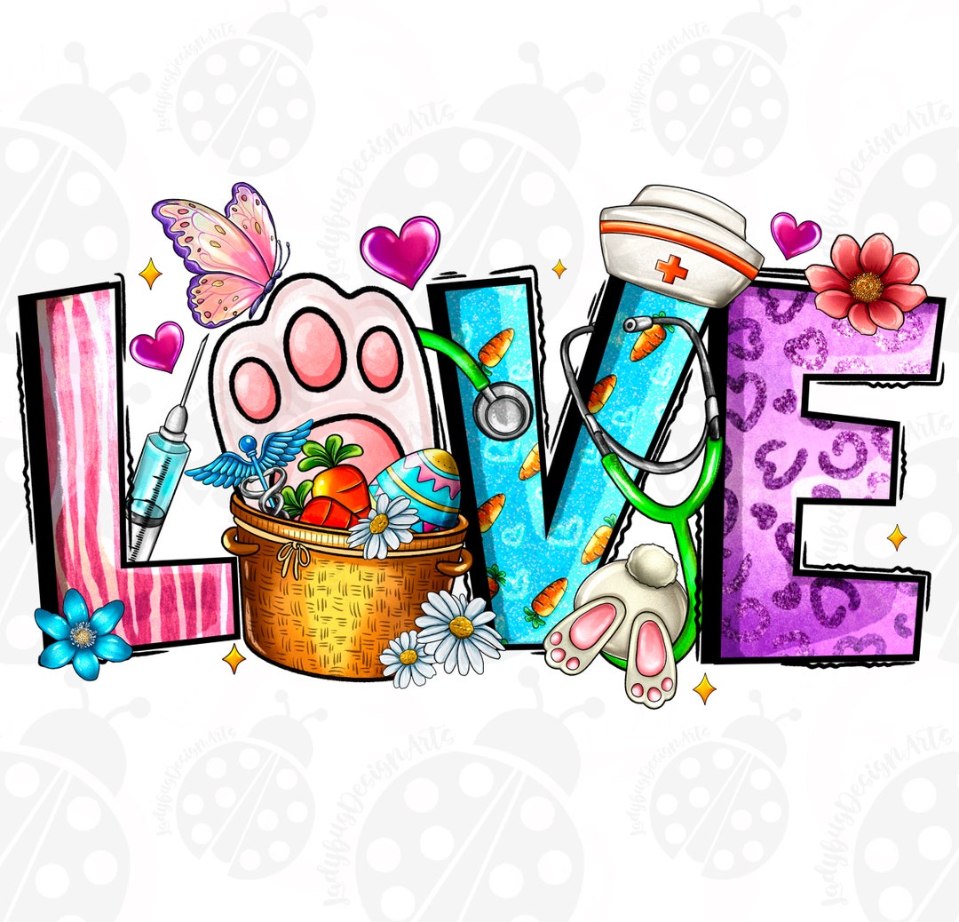 Love Easter Png, Sublimation Design Download, Happy Easter Day Png ...