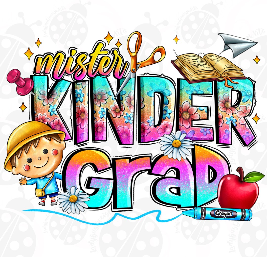 Miss Kinder Grad Png, Graduation Png Sublimation Design Download, Png ...