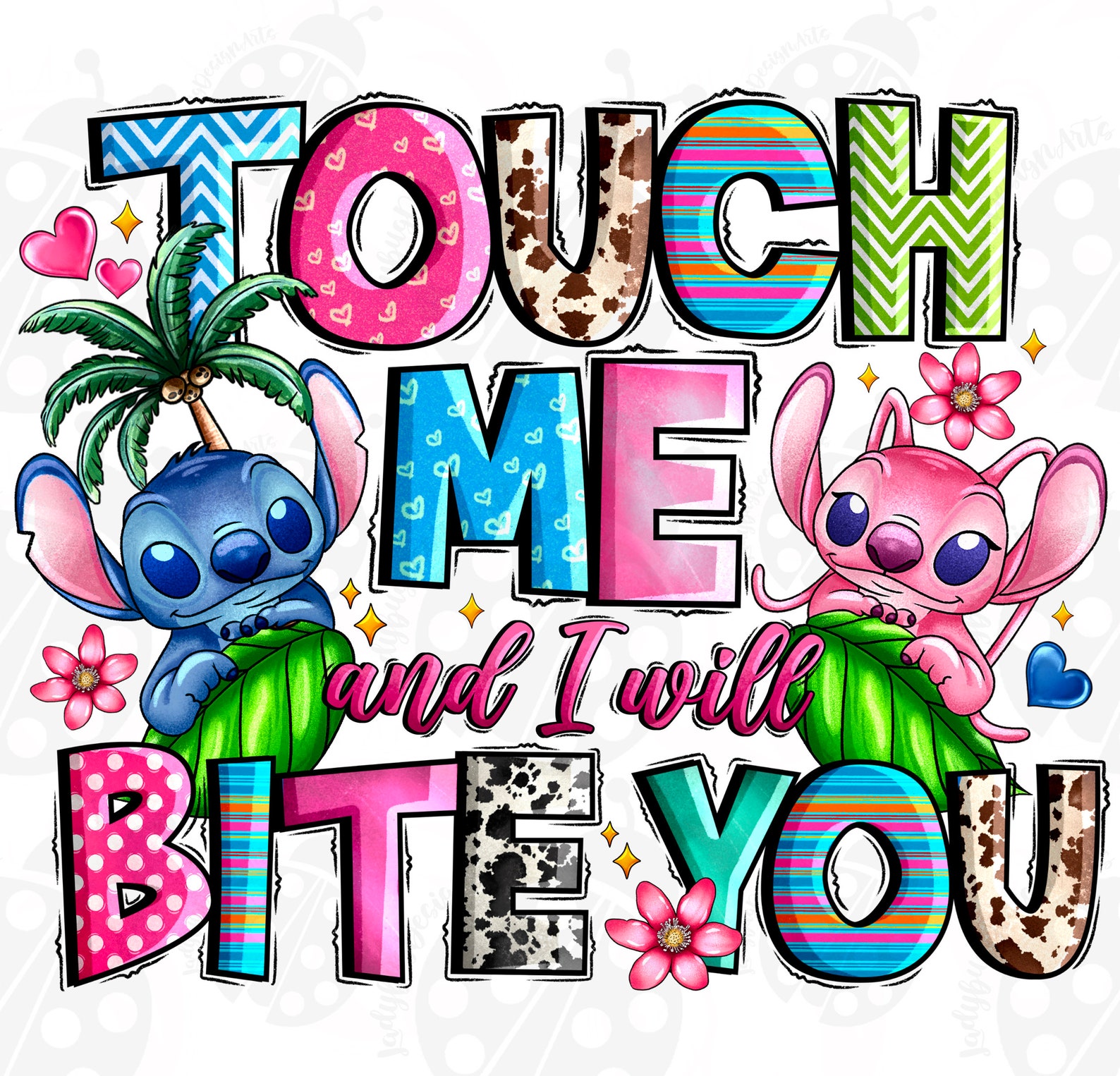 Touch Me and I Will Bite Png Sublimation Design Download, Hand Drawn ...