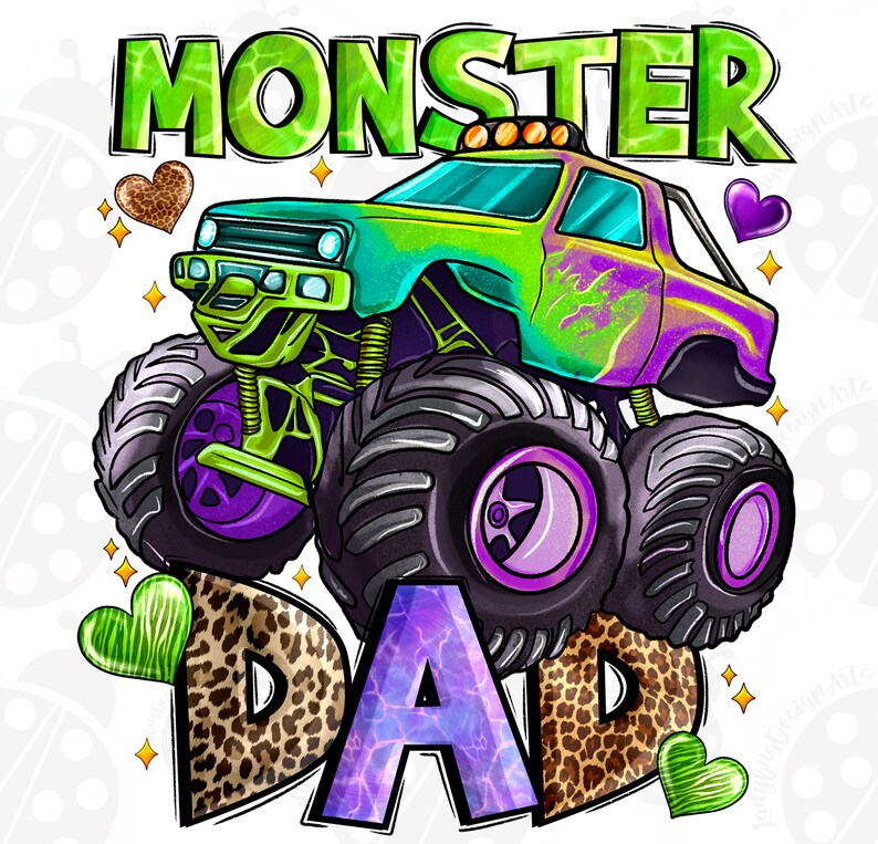 Monster Dad Png Sublimation Design Download, Truck Png, Monster Truck ...