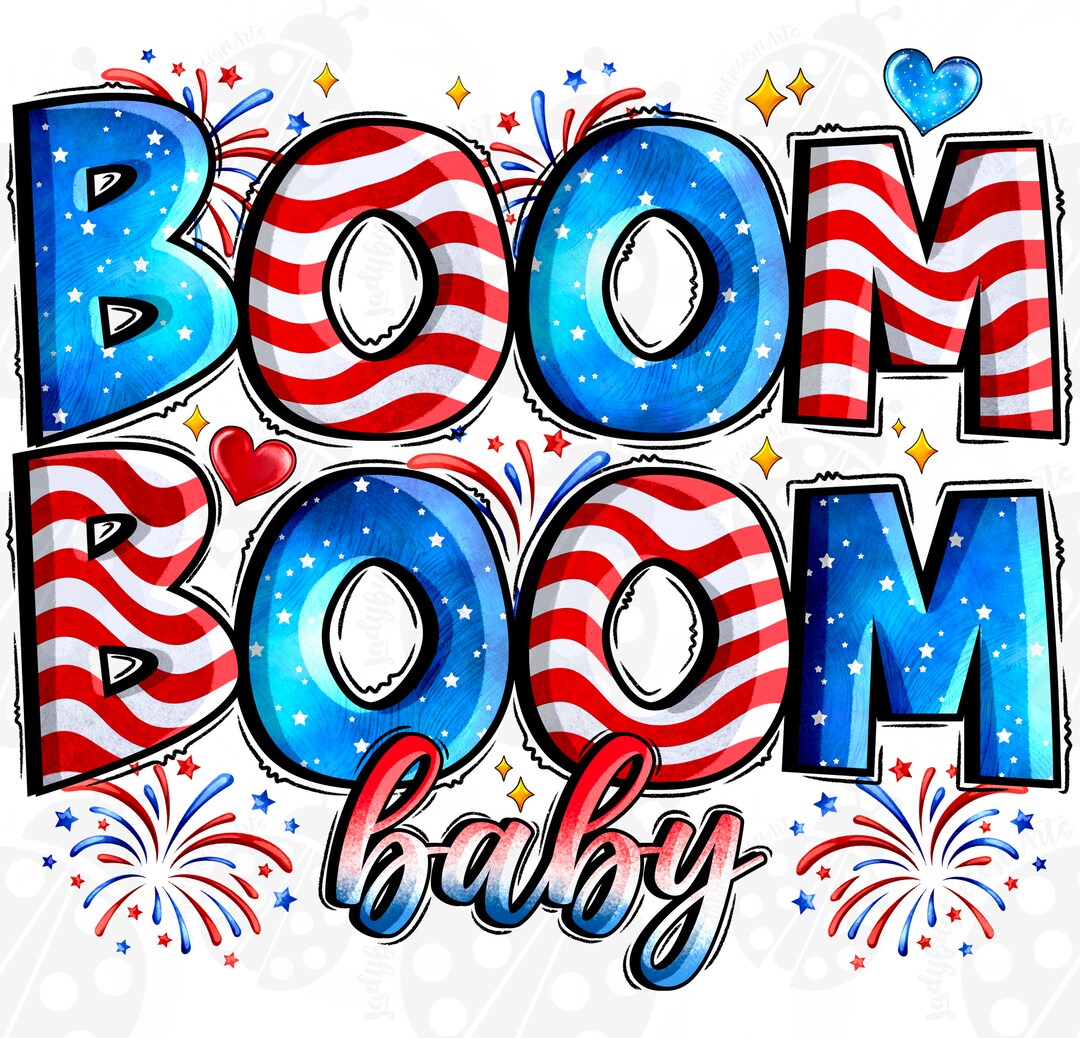 Boom Boom Baby Png Sublimation Design Download, 4th of July Png ...