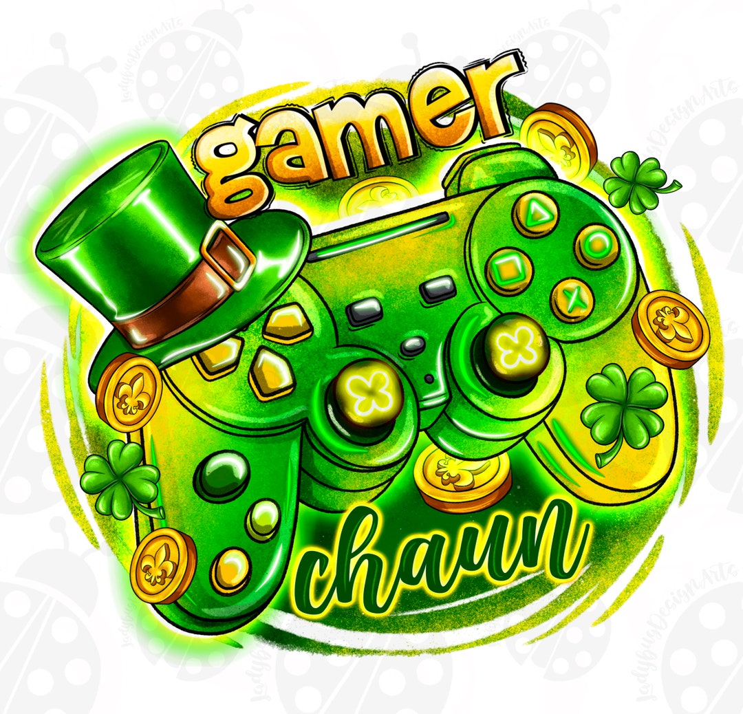 Gamer Chaun St. Patrick's Png Sublimation Design Download, St. Patricks ...