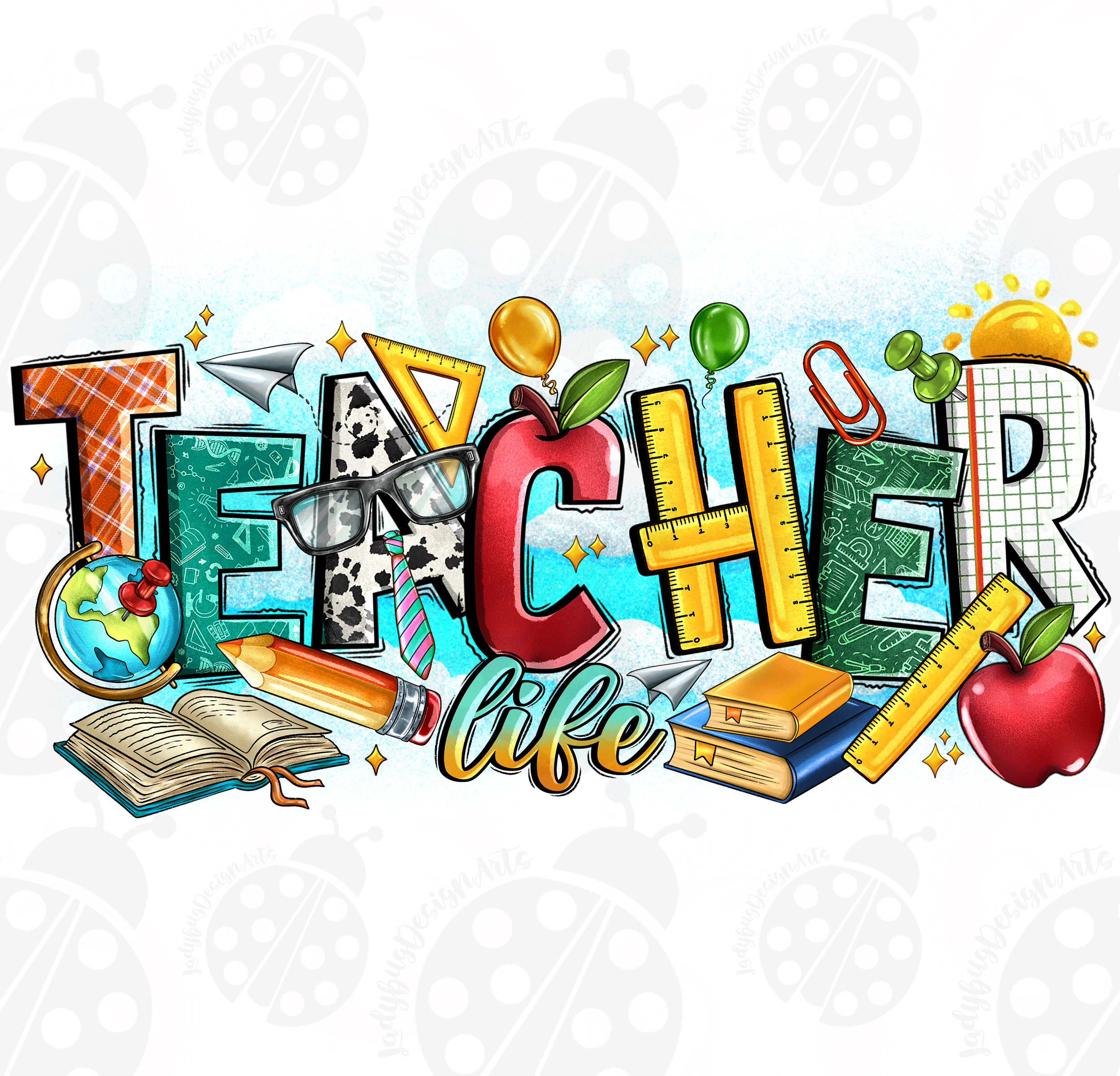 Teacher Life Png Sublimation Design, Teacher Clipart, Teacher's Day Png ...