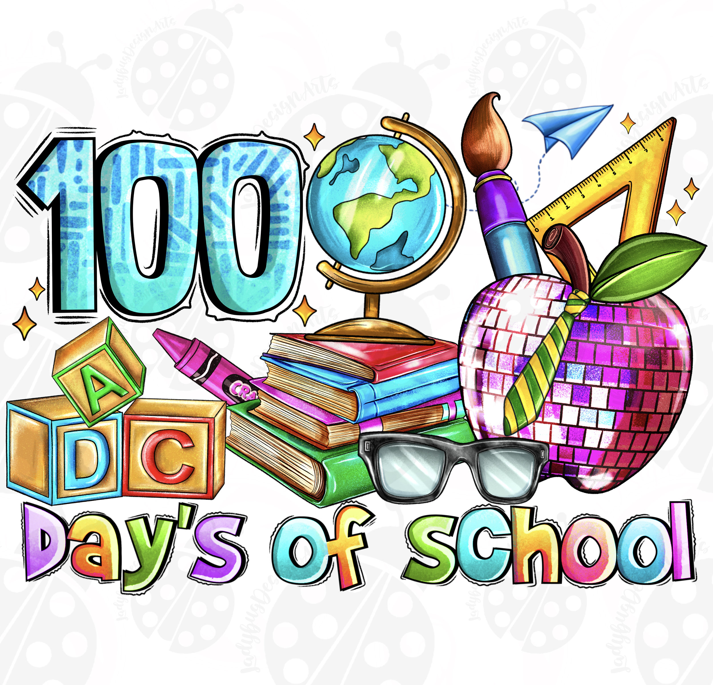 100 Day's of School Png, Sublimation Design Download, Happy 100 Days ...