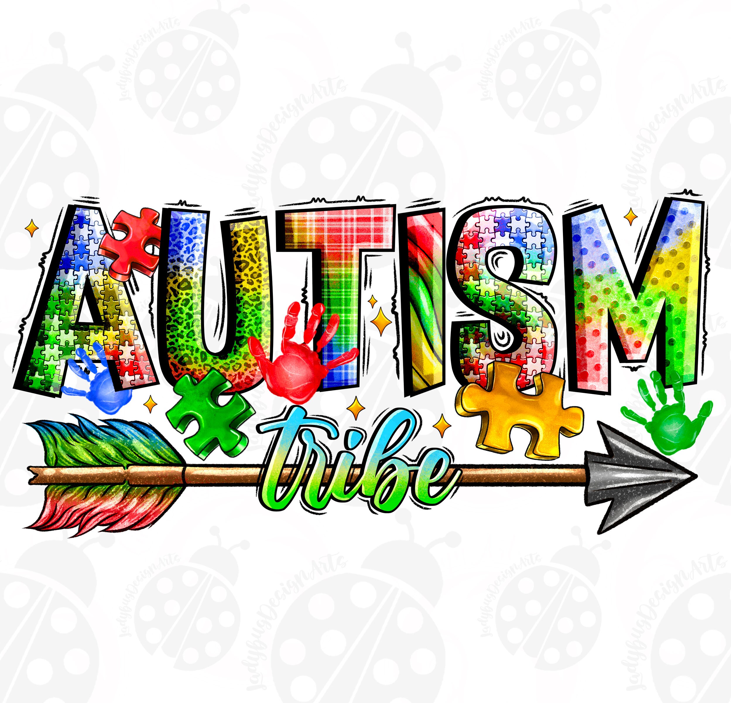 Autism Tribe Png, Sublimation Design Download, Autism Awareness Png ...