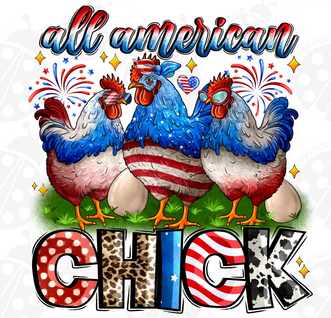 All America Chick Png, USA Chick Png, Patriotic America Chicken Png ...