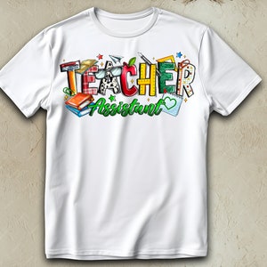 Teacher Assistant Png, Sublimation Design Download, Teacher's Day Png ...