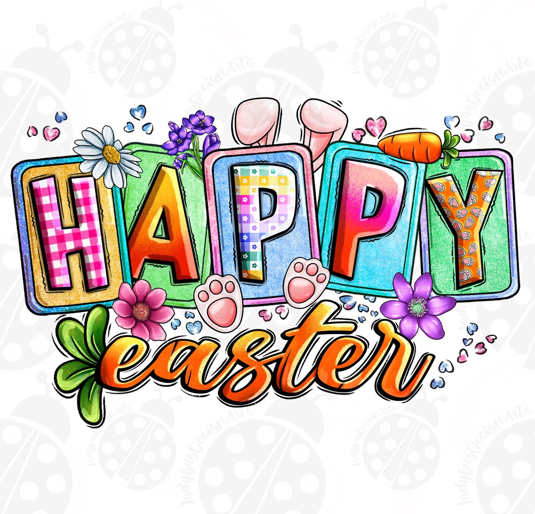Happy Easter Png, Sublimation Design Download, Happy Easter Day Png ...