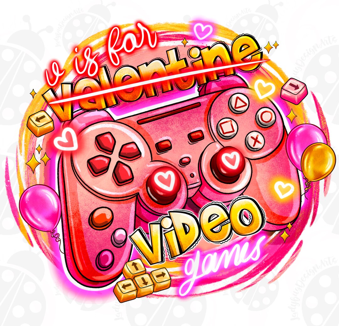 V is for Valentine Video Games Png, Video Game Controller Valentine Png ...