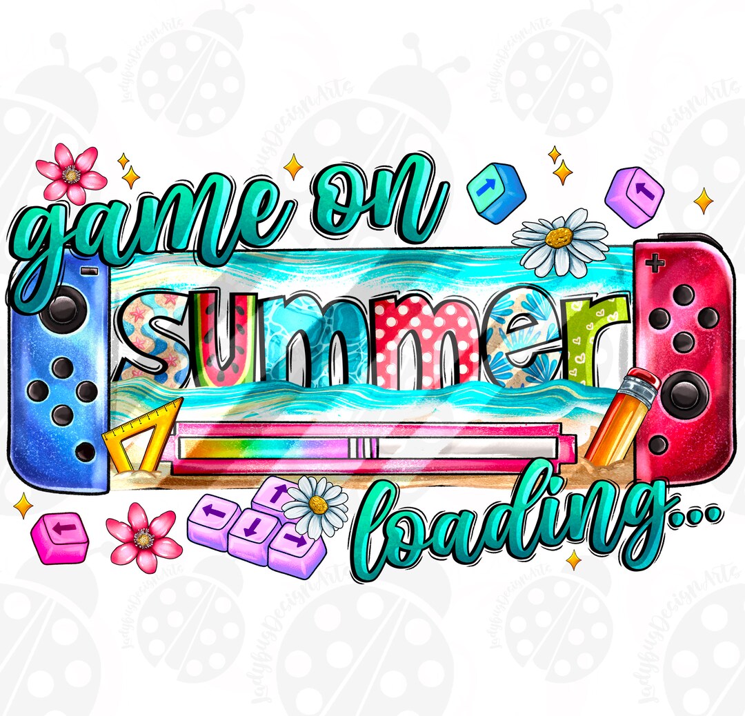 Game on Summer Png Sublimation Design, Summer Video Game Png, Last Day ...