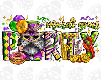 Happy Mardi Gras Y'all Png Sublimation Design Download, Mardi Gras ...