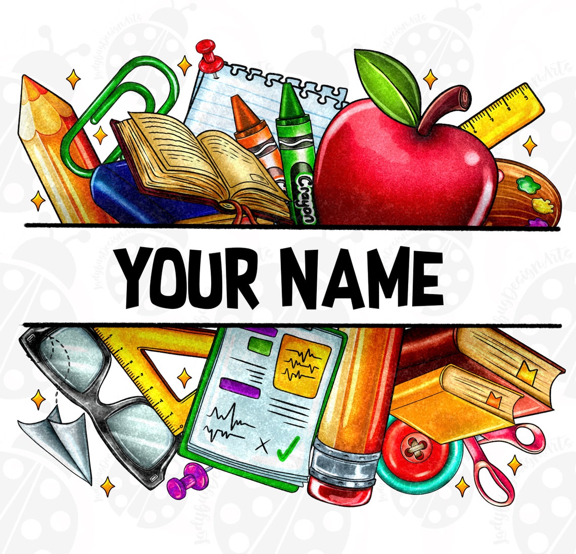 Your Name Teacher Png, Teach Name Frame Png, Teacher Pencil Apple ...