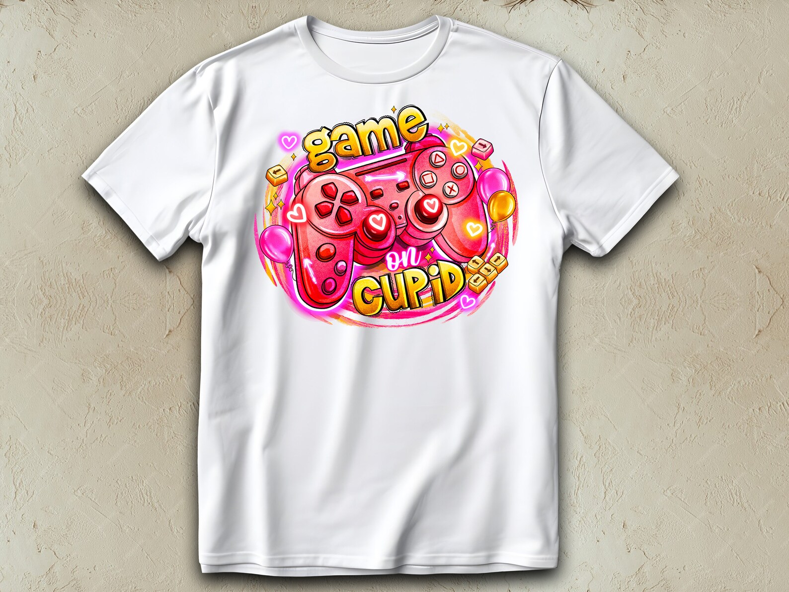 Game on Cupid Png, Video Game Controller Valentine Png, Game Lover Gift ...