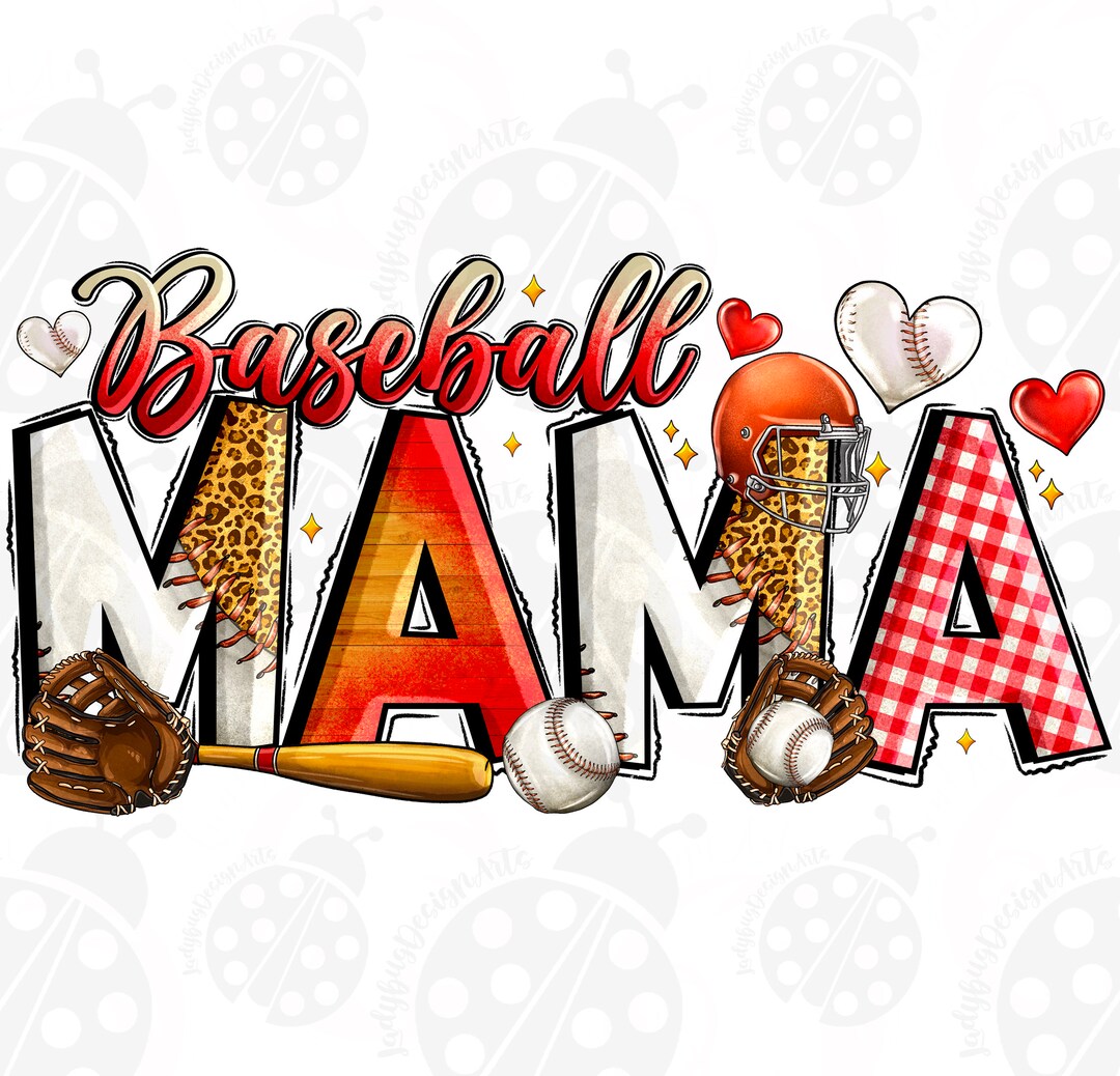 Baseball Mama, Baseball Clipart, Transparent PNG File for Sublimation ...