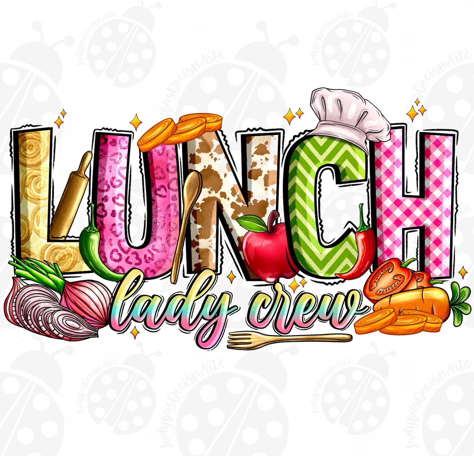 Lunch Lady Crew Png,lunch Lady Sublimation Design, Lunch Lady, Lunch ...