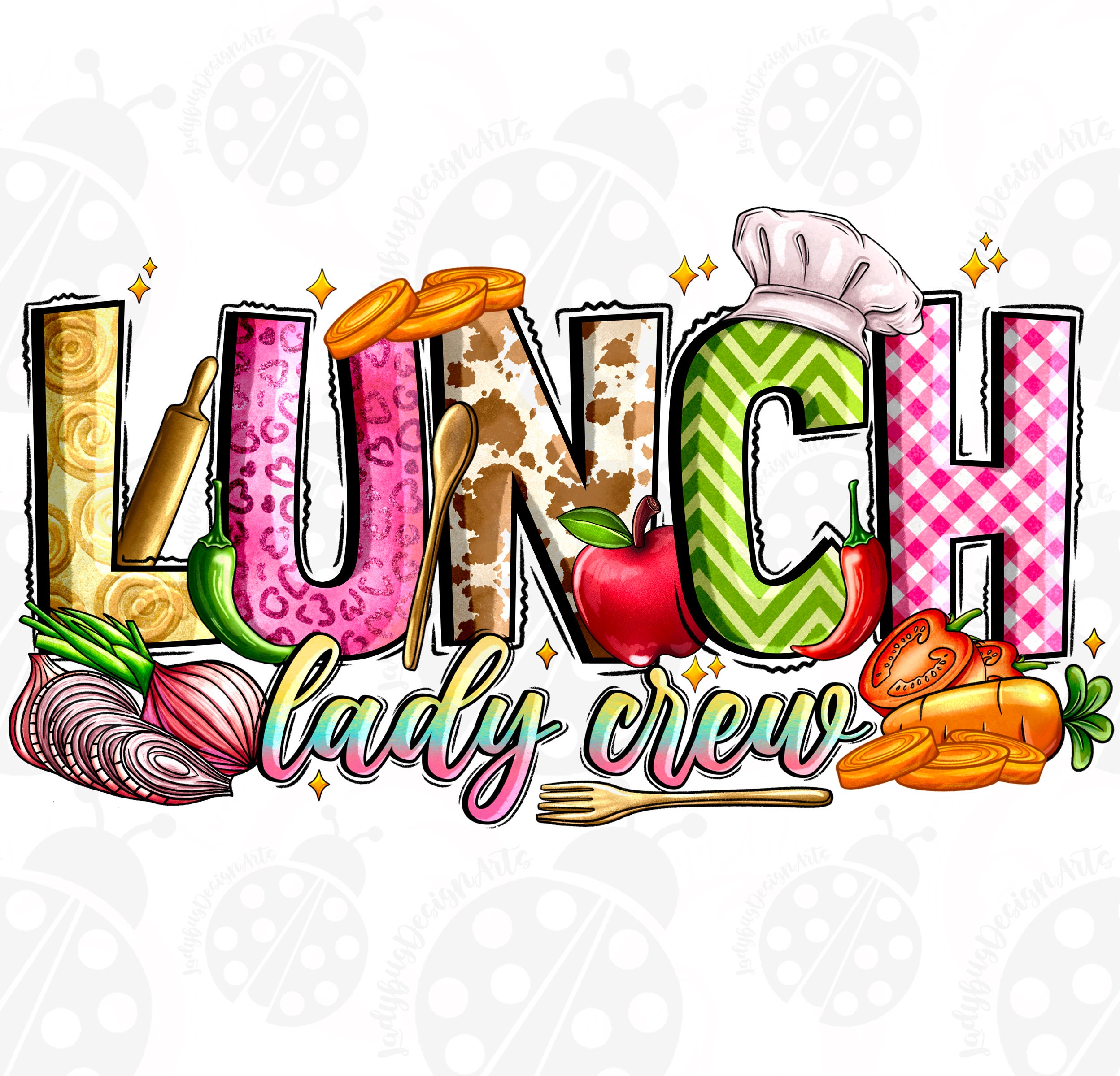 Lunch Lady Crew Png,lunch Lady Sublimation Design, Lunch Lady, Lunch ...