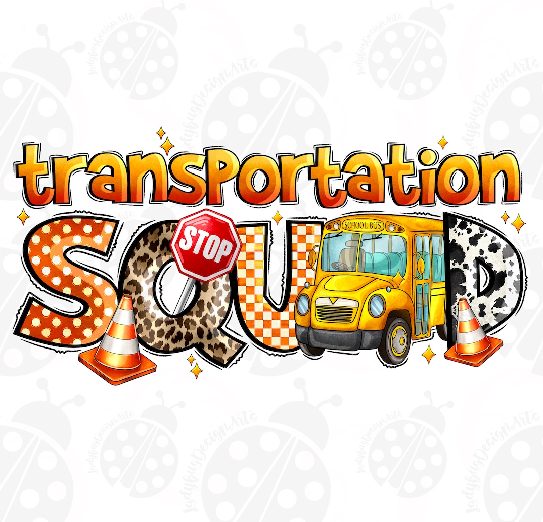 Transportation Squad School Bus Png Sublimation Design, Teacher Png ...