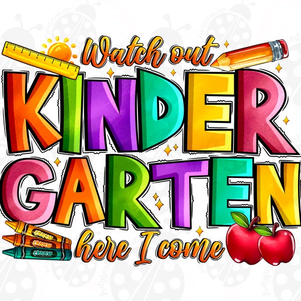 Kindergarten Here I Come Png - Etsy