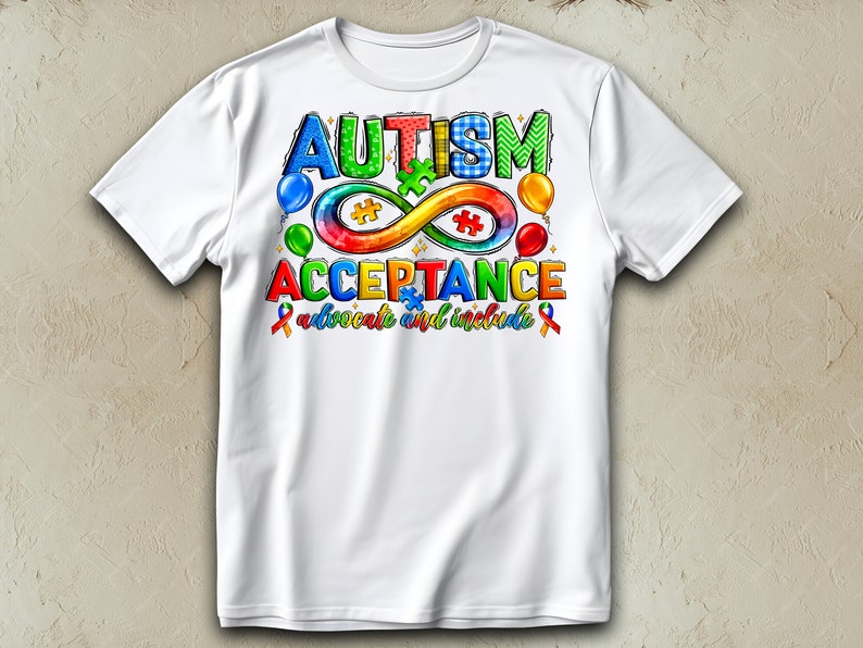 Autism Acceptance Advocate and Include Png, Sublimation Design Download ...