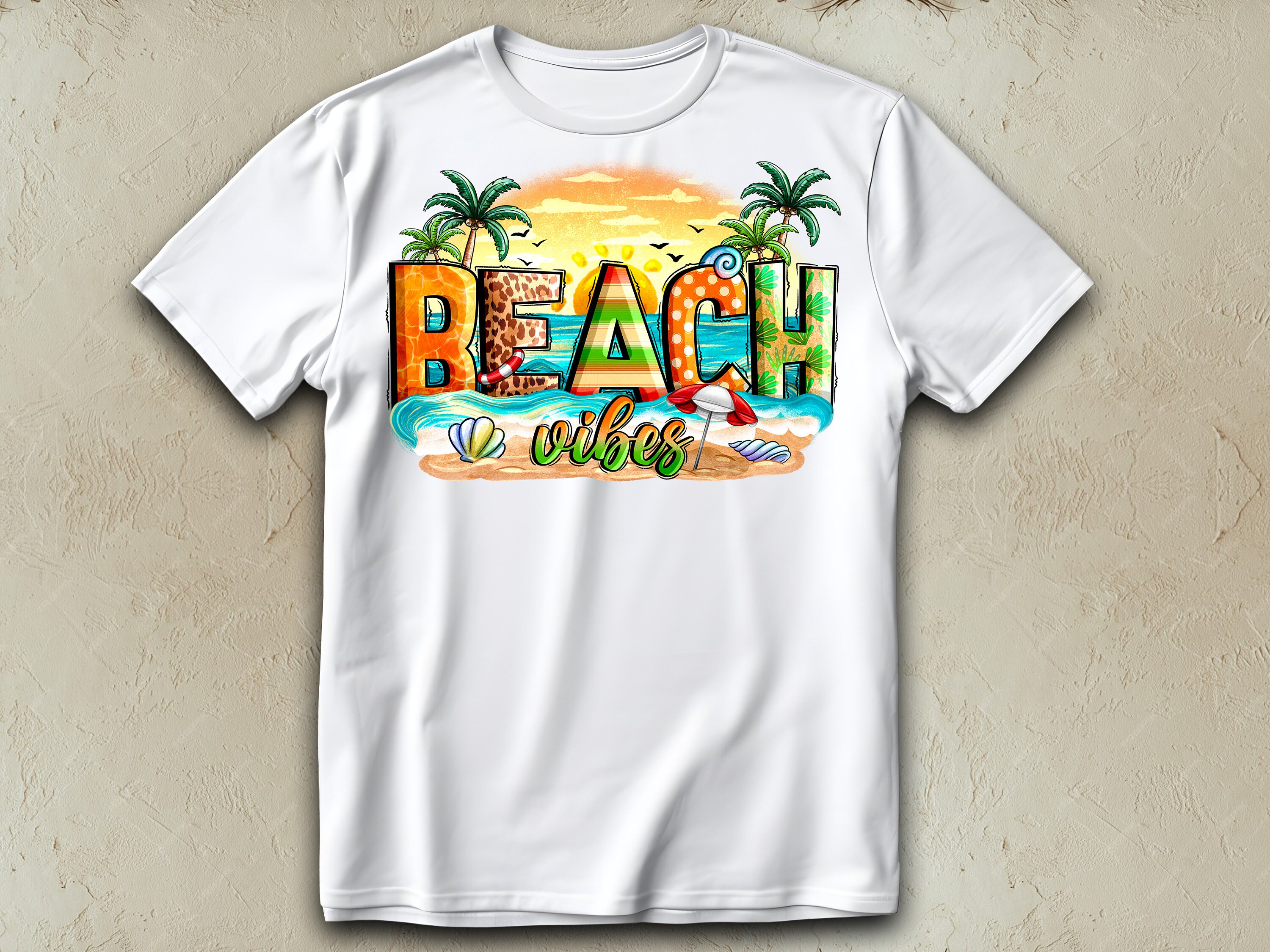 Beach Vibes Png Sublimation Design Download, Hello Summer Png, Summer ...