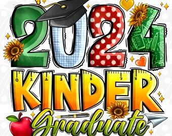 2024 Kinder Graduate Png, Kindergarten Graduation Png Sublimation ...